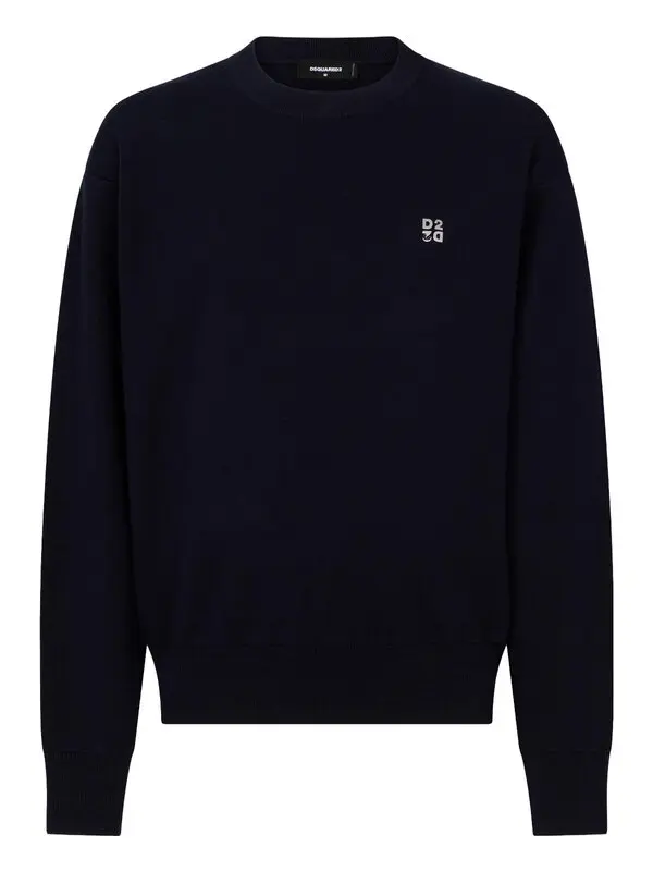 Dsquared2 Metal Upside Down Knit Pullover - Blue