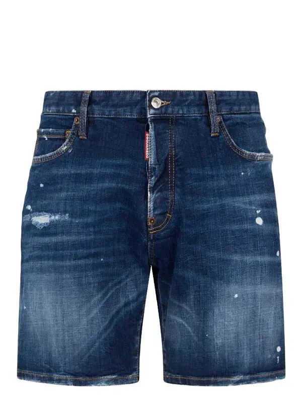 Dsquared2 Medium Easy Red Spots Marine Shorts - Blue
