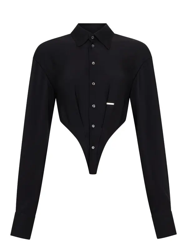Dsquared2 Chic Night Loop" Satin Shirt - Black