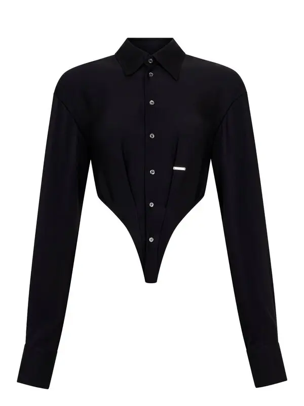 Dsquared2 Chic Night Loop" Satin Shirt - Black
