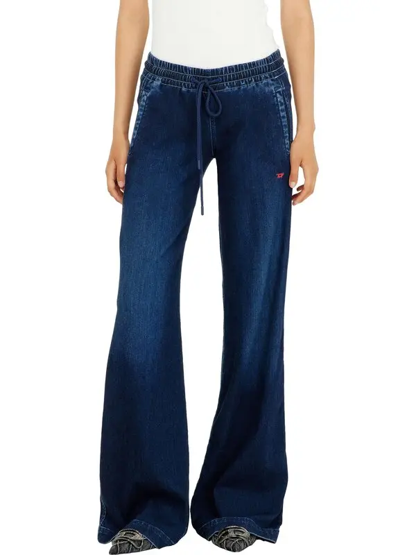 DIESEL® Relaxed Low Waist 2078 D-ainty Joggjeans, Dark Elastic Waistband - Blue