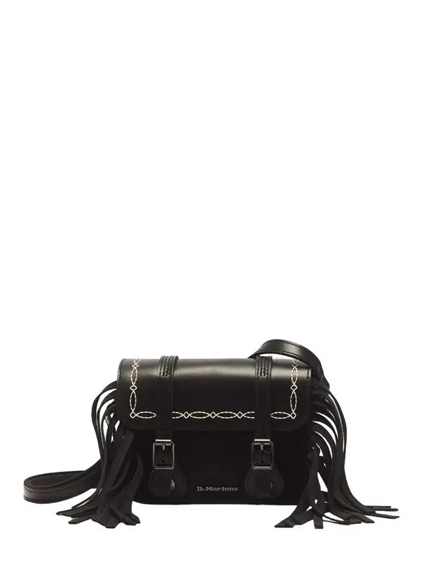 Dr. Martens 7 Inch Desert Rodeo Leather & Suede Satchel - Black