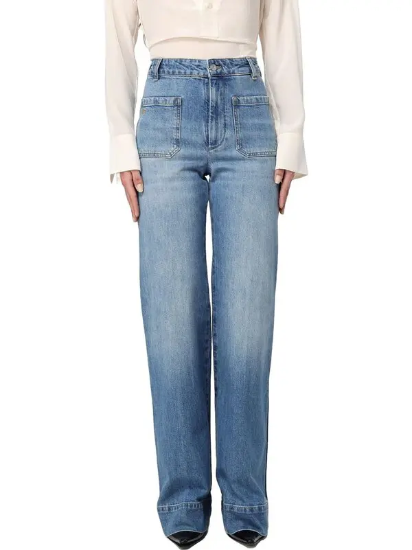 Victoria Beckham Alina High-waisted Straight Leg Jeans - Blue