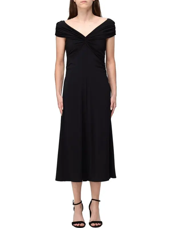 Michael Kors Off-the-shoulder Midi Dress - Black