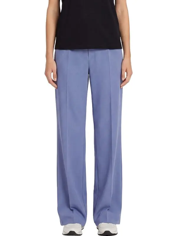 Herno High-waisted Jersey Palazzo Trousers With Drawstring - Gnawed Blue