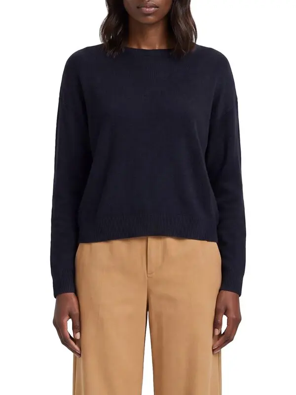 Herno Long-sleeved Lyocell Crewneck Jumper With Decorative Buttons - Blue