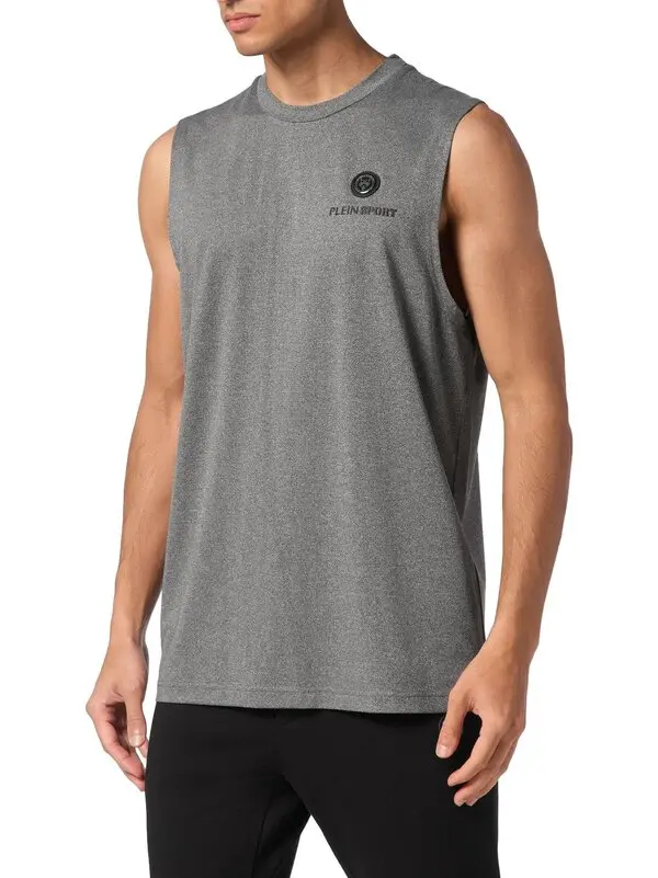 PLEIN SPORT Sleeveless Crewneck Tank Top - Black