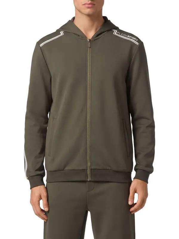 PLEIN SPORT Zip-up Track Jacket With Logo Detailing - Green