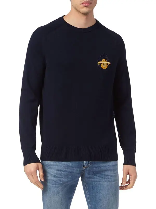 BILLIONAIRE Embroidered Sweater - Blue