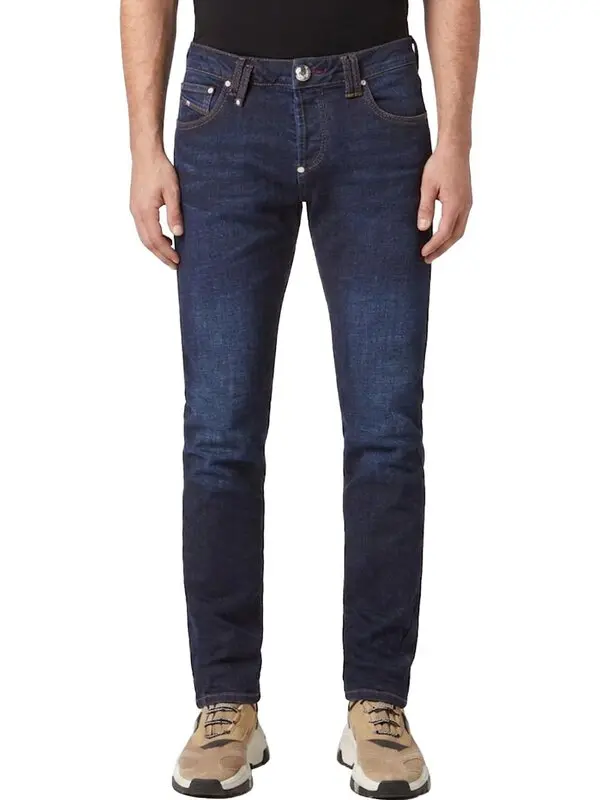 Philipp Plein Five-pocket Skinny Fit Stretch Jeans - Blue