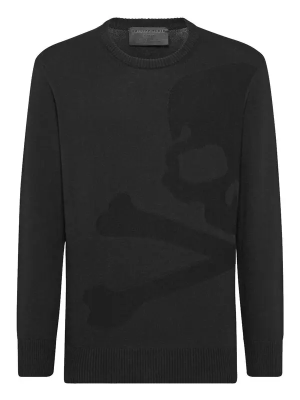 Philipp Plein Skull And Crossbones Pullover - Black