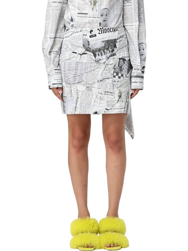Moschino Printed Mini Skirt - Grey