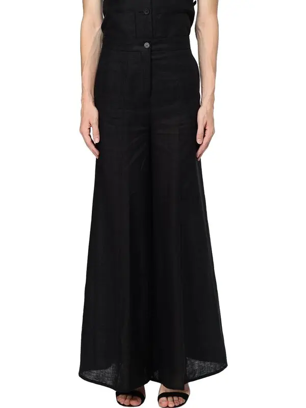 SEMICOUTURE Wide Leg Pants - Black