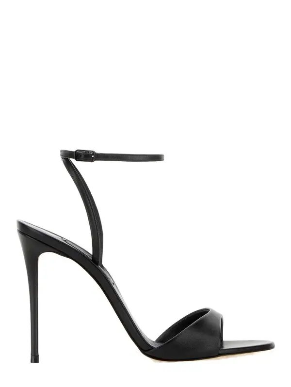 Casadei Minorca Leather Stiletto Heel Sandals With Ankle Strap - Black