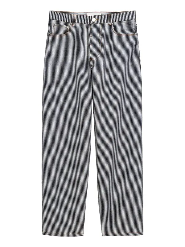 AMI Paris Blue Baggy-fit Cotton Jeans - Indigo/ecru