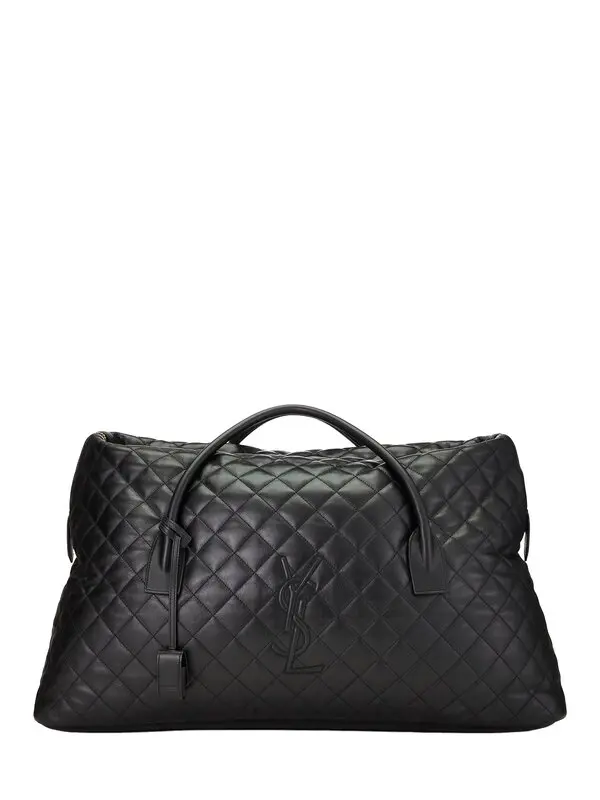 Saint Laurent Calfskin Quilted Travel Bag - Black