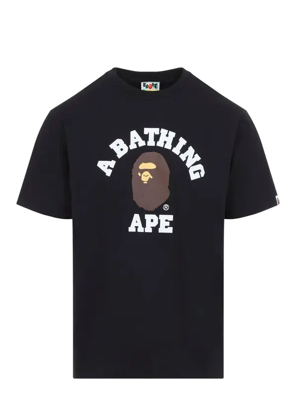 A BATHING APE Camo Ape Graphic T-shirt - Black
