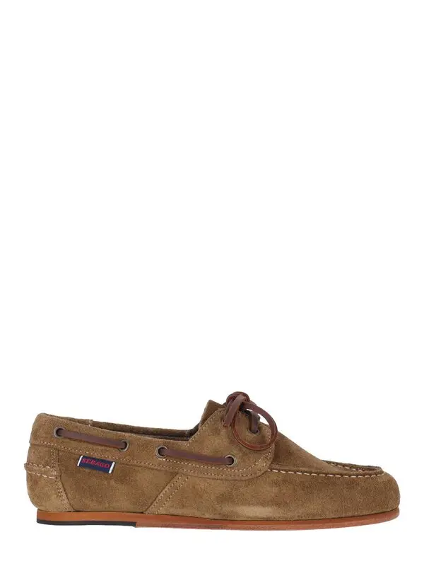 SEBAGO Leather Loafers With Stud Embellishments - Brown