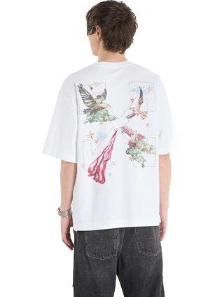 Off-White Style Drethestane Arrow Skate Short-sleeve T-shirt - White