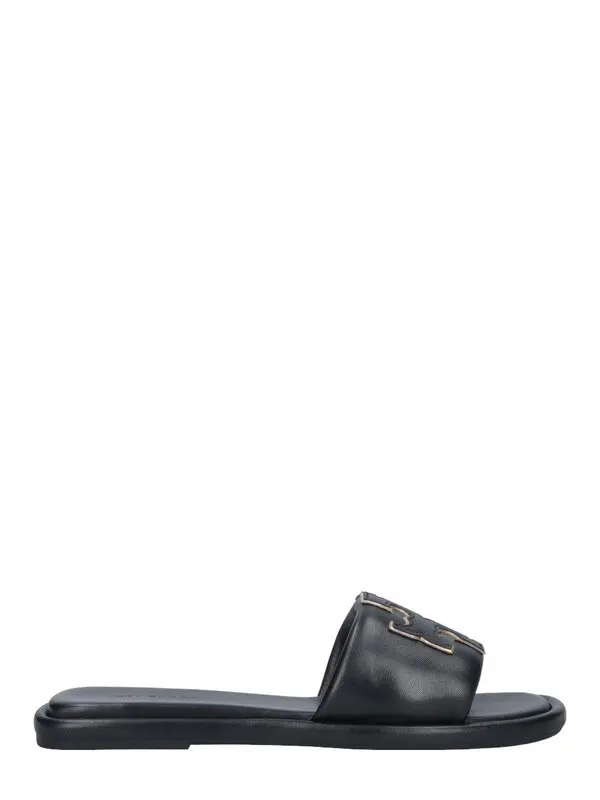 Tory Burch Ovine Leather Slip-on Sandals - Black