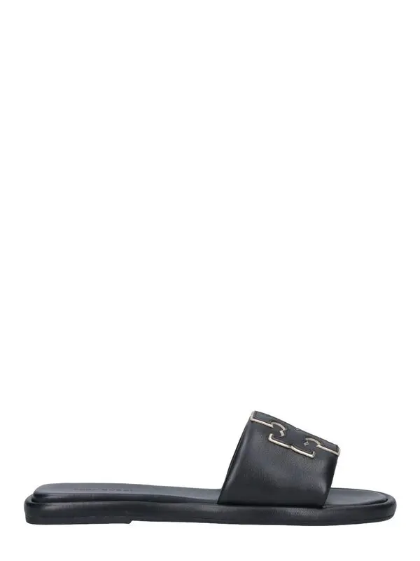 Tory Burch Ovine Leather Slip-on Sandals - Black