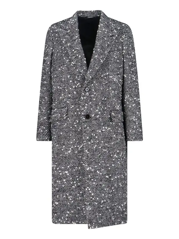 Dolce & Gabbana Textured Wool, Mohair & Alpaca Blend Jacket - Black