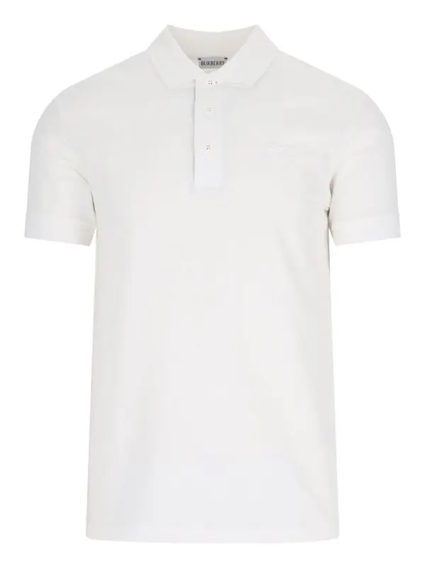Burberry Cotton Polo Shirt - White