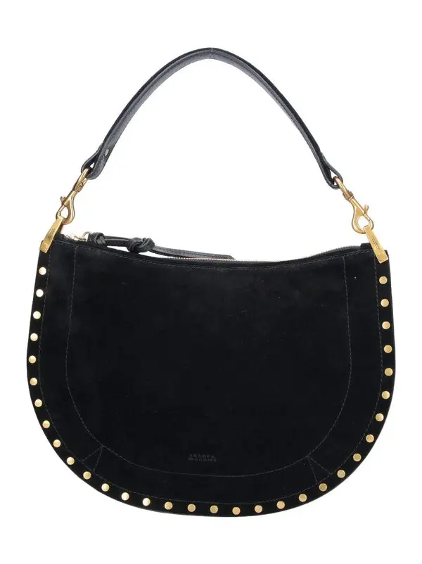 Isabel Marant Étoile Studded Crescent Shoulder Bag - Black