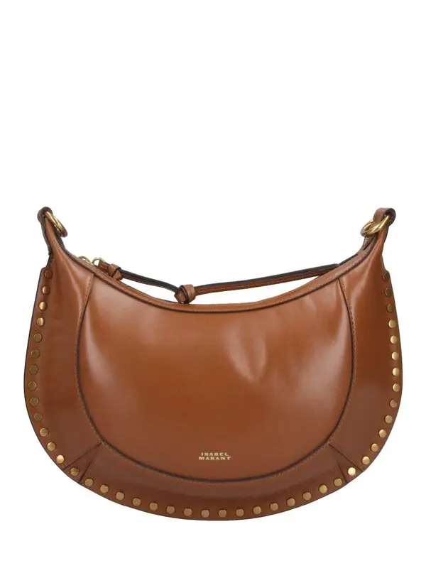 Isabel Marant Étoile Calf Leather Shoulder Bag With Studded Detail - Brown