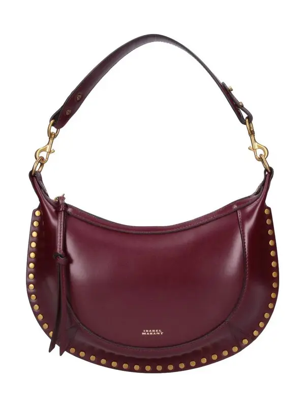 Isabel Marant Étoile Calf Leather Shoulder Bag With Studded Detail - Red