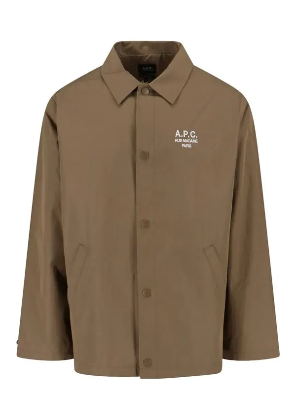 A.p.c. Polyester Cotton Jacket - Brown