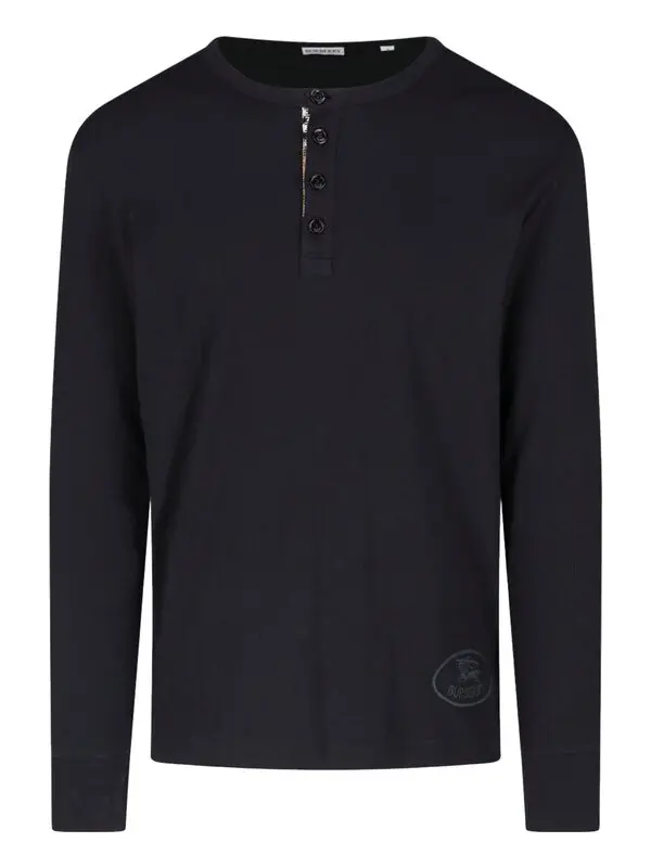 Burberry Cotton-blend Stretch T-shirt - Black