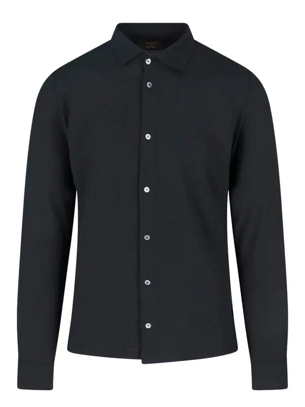 ZANONE Long-sleeve Button-up Shirt - Black