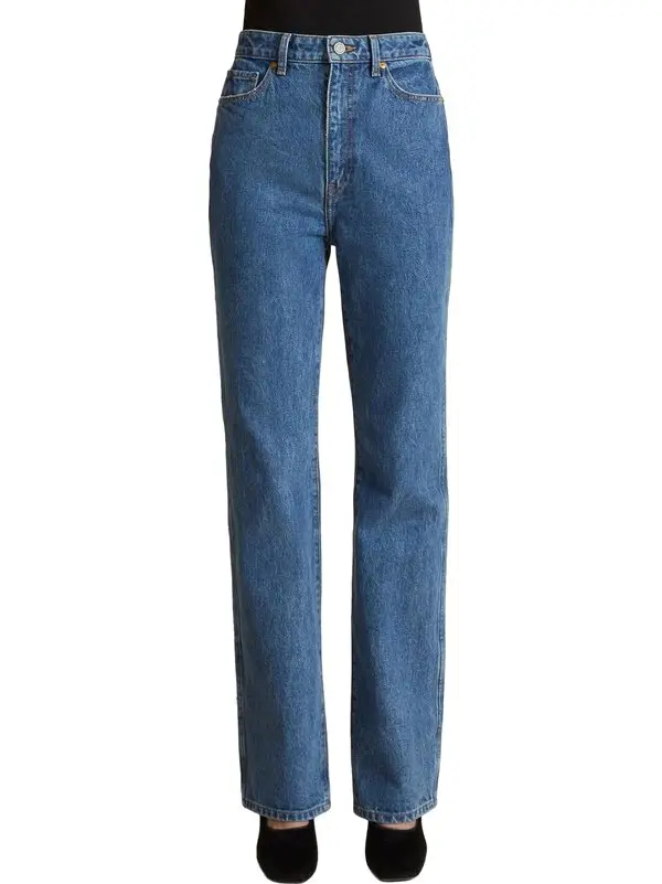 Khaite Belt Loops Front Button & Zip Jeans - Blu