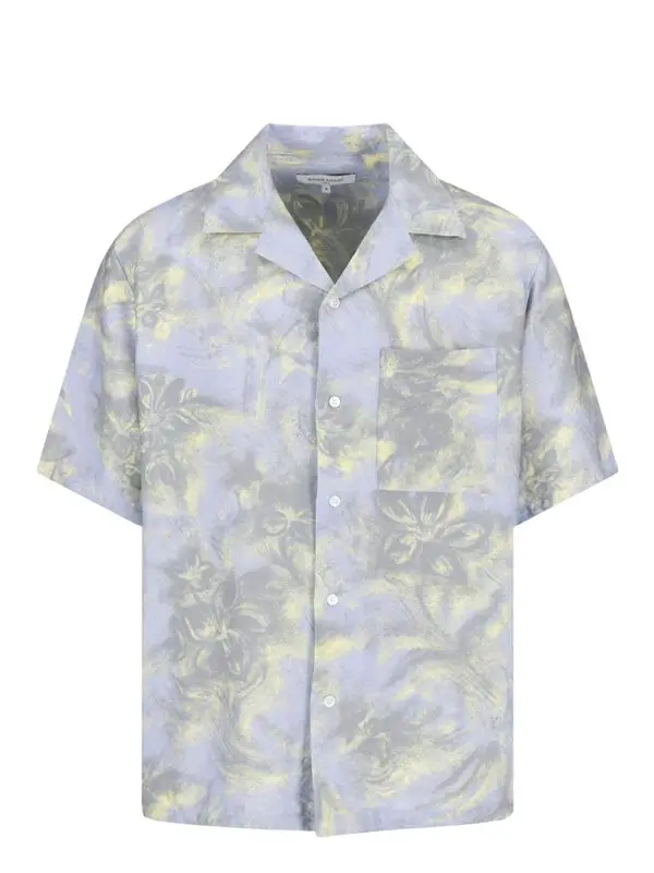 Maison Kitsuné Cotton Button-up Shirt - Light Blue