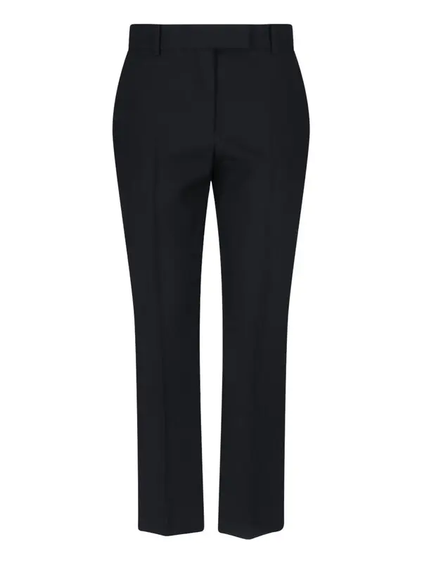 Alexander McQueen 100% Wool Tailored Trousers - Black