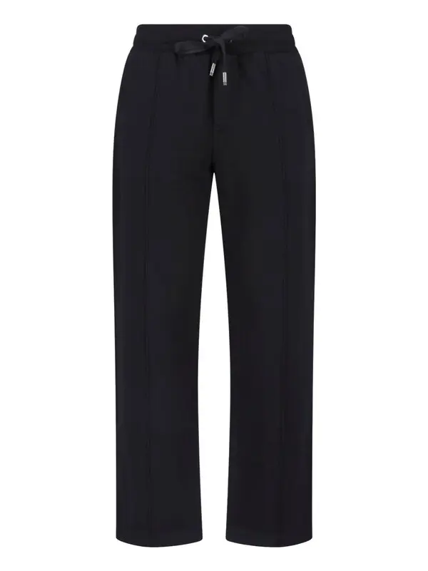 Dolce & Gabbana Cotton Trousers With Drawstring Waist - Black
