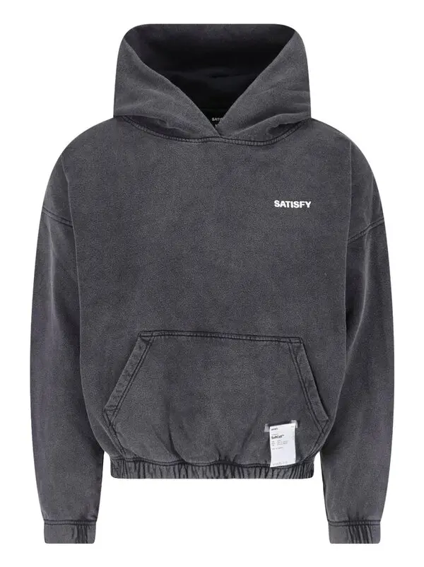 Satisfy P26 Style" Organic Cotton Hoodie - Black