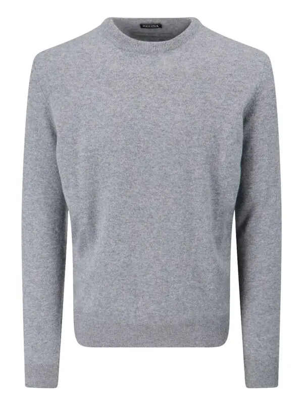 Zegna Crewneck Long Sleeve Sweater - Grey