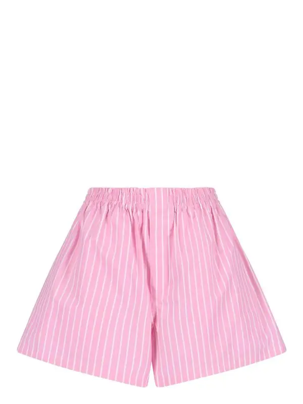 Balenciaga Lightweight Cotton Striped Trousers - Pink