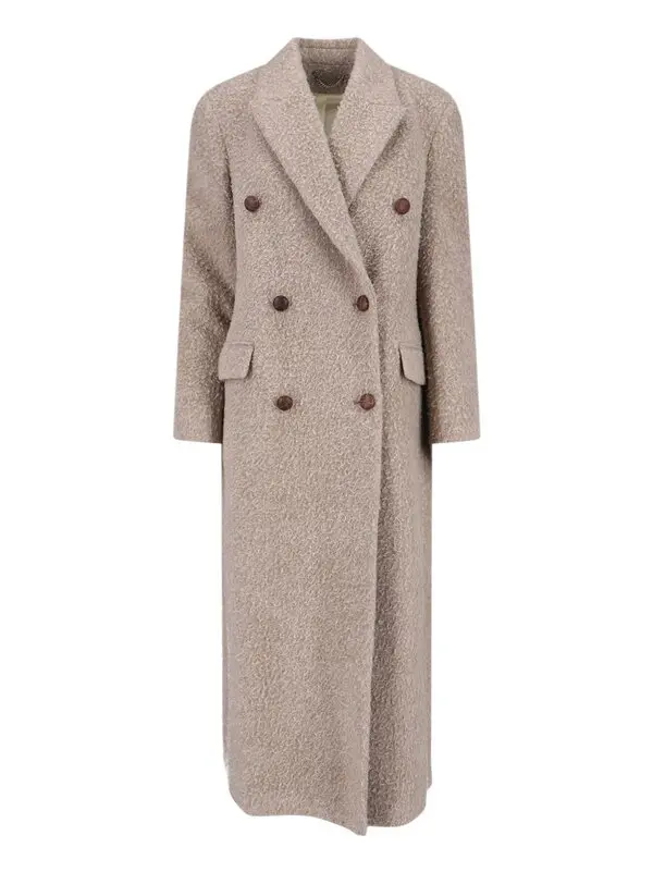 GOLDEN GOOSE Double-breasted Wool-mohair Blend Jacket - Beige