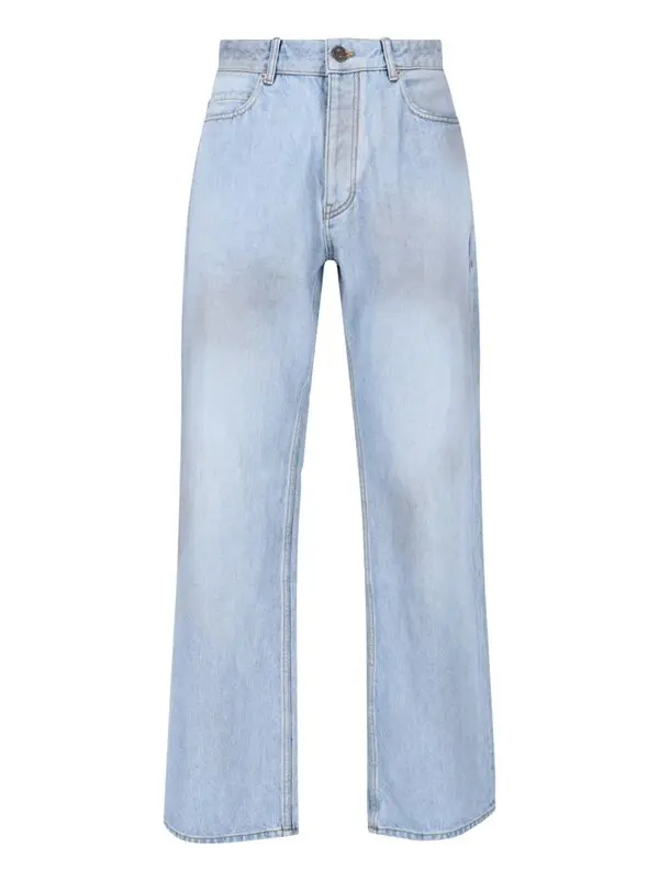 Balenciaga High-waist Wide-leg Jeans - Blue