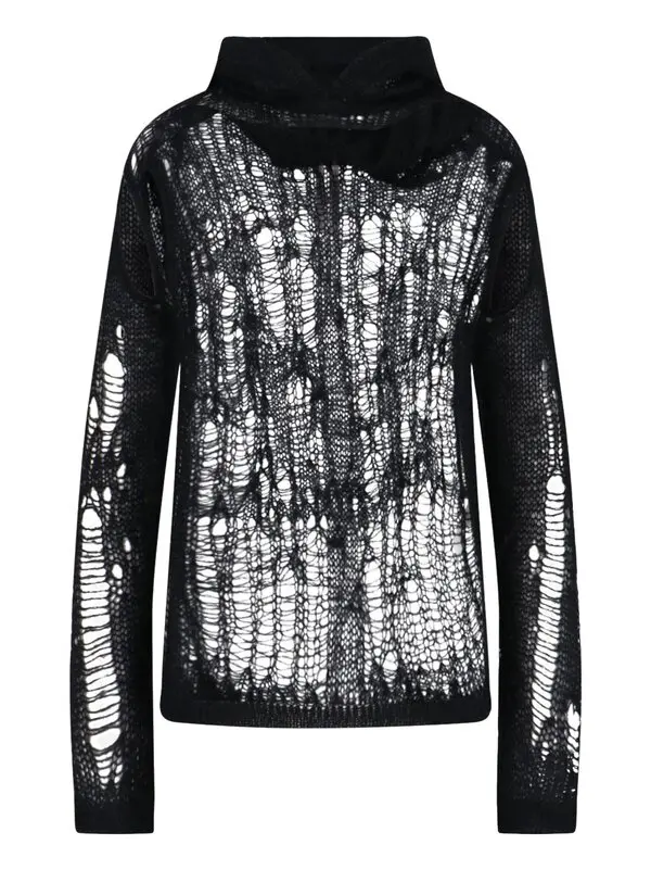 Rick Owens Mohair Knit Sweater - Black