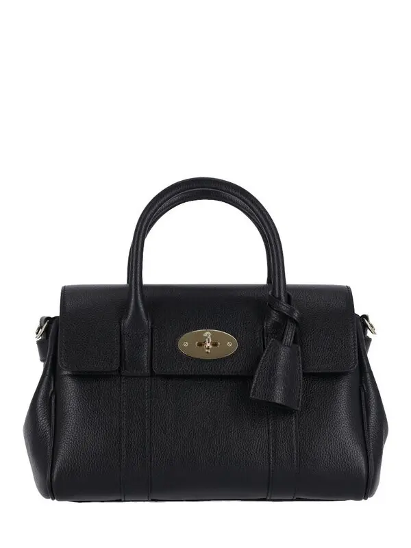 Mulberry Bovine Leather Crossbody Bag With Turn Lock Closure - Black