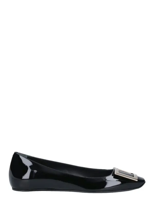 ROGER VIVIER Elegant Leather Flap Mini Bag - Black