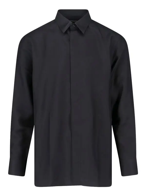 TOM FORD Long Sleeve Button-front Dress Shirt - Black