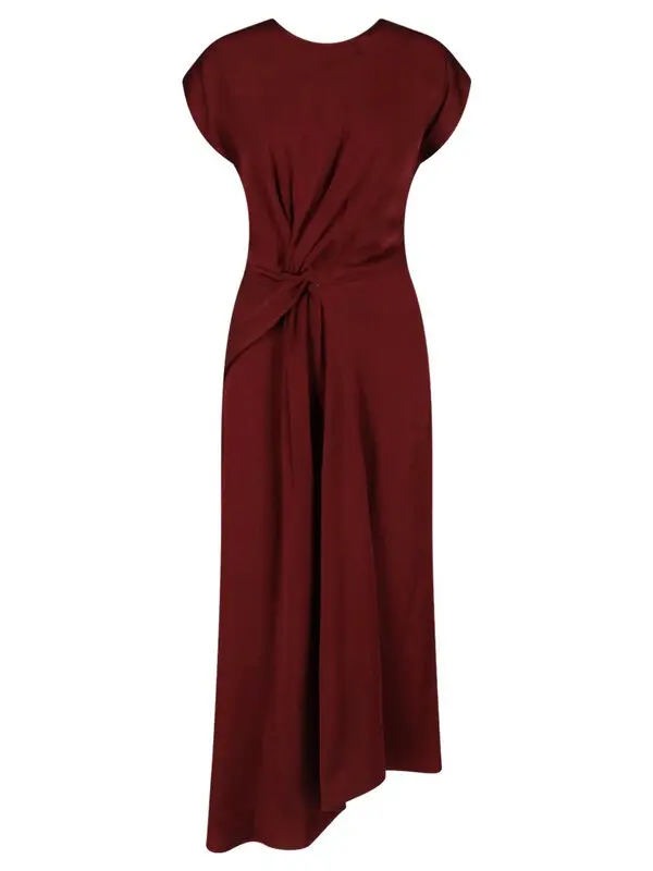Victoria Beckham Satin-blend Midi Dress - Red