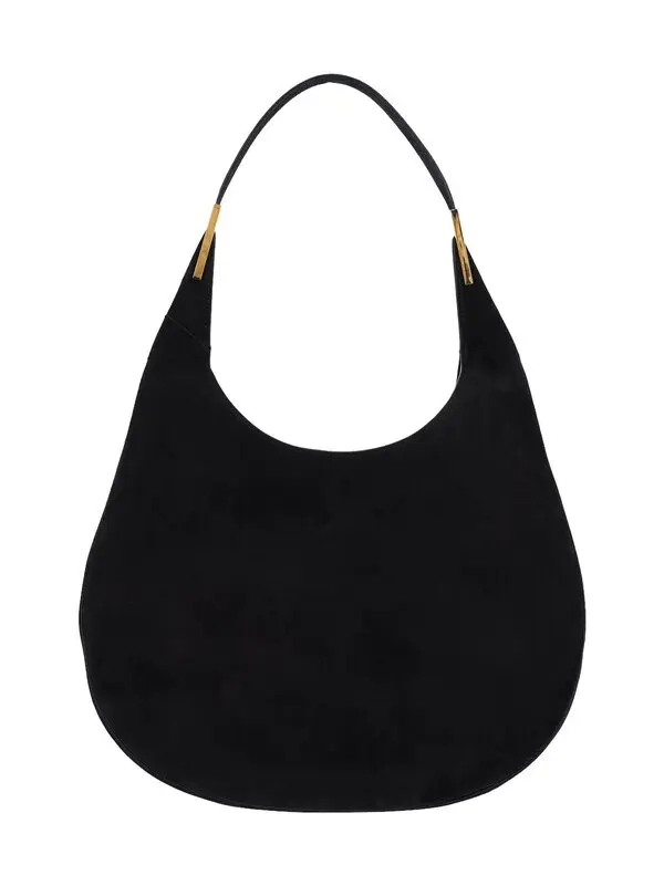 Savette Shoulder Bag In 100% Calf Leather - Black