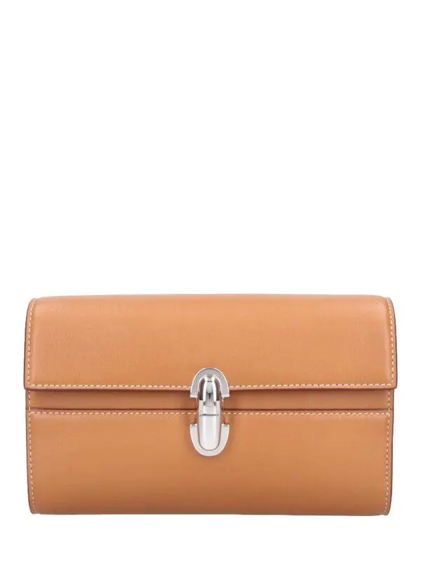 Savette 100% Calfskin Crossbody Bag - Brown