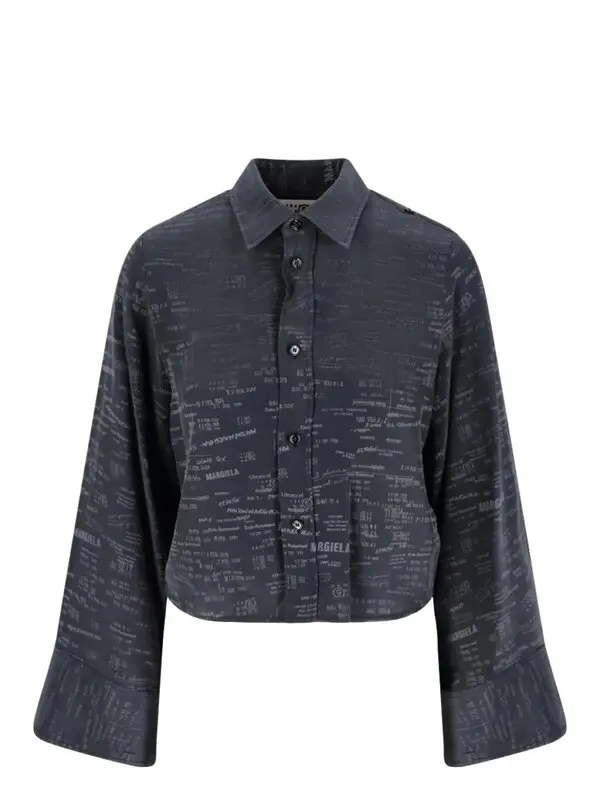 MAISON MARGIELA Draped Acetate-viscose Shirt - Grey
